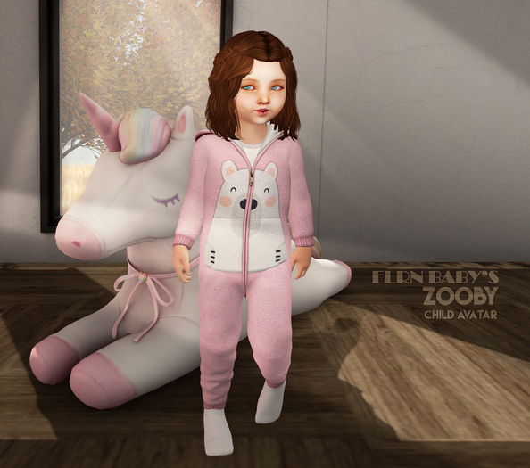 Second Life Marketplace - {FLRN Baby's} - Zooby Child Hoodie Bear Fatpack