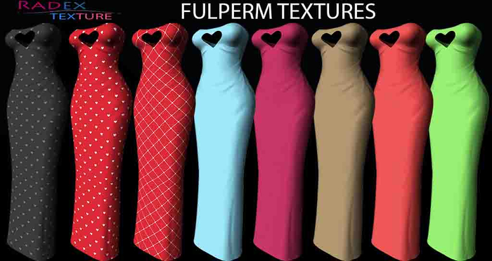 Second Life Marketplace - RADEX FULPERM TEXTURES Heart Cleavage Dress
