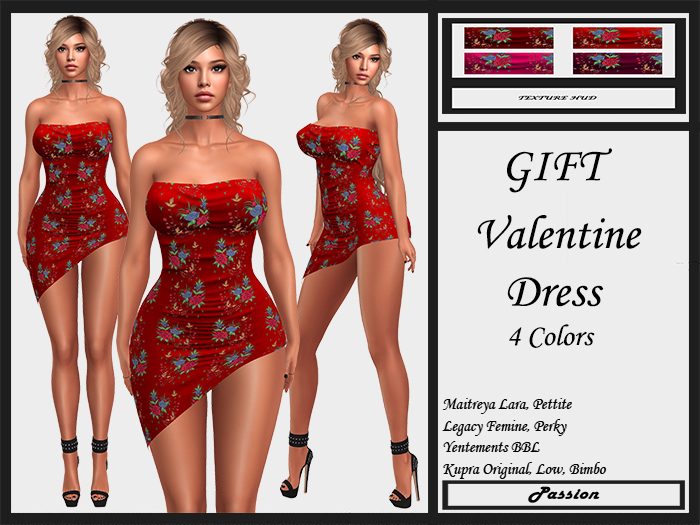 Second Life Marketplace T Passion Valentine Dress