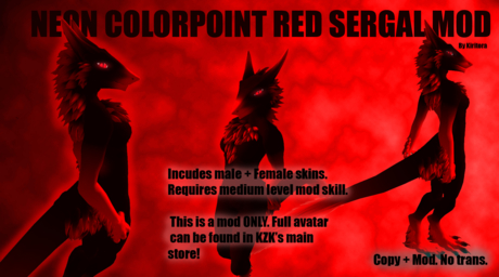 Second Life Marketplace - Kiritora's KZK V1 Sergal Mod Collection