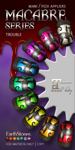 Second Life Marketplace - EarthStones Macabre Mani/Pedi ~ Trouble ...