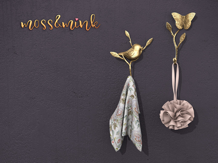 Second Life Marketplace - {moss&mink} Tiffany Wall Hooks