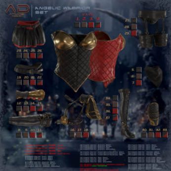 Second Life Marketplace - [AD] - Angelic Warrior - Bracers - MAITREYA - Red