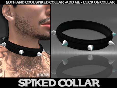 Second Life Marketplace - ::AC:: UNISEX SPIKED COLLAR MESH HD