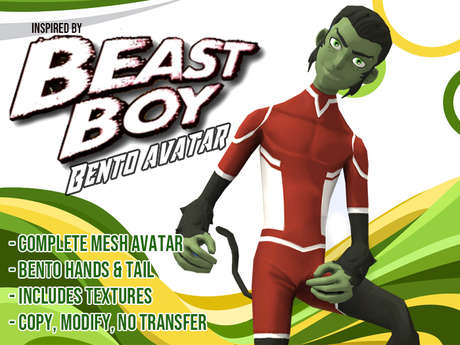 Second Life Marketplace - Beast Boy Bento Avatar