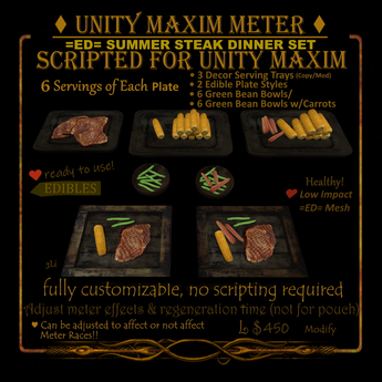 Second Life Marketplace - =ED= [UNITY MAXIM Edible] - SUMMER STEAK ...