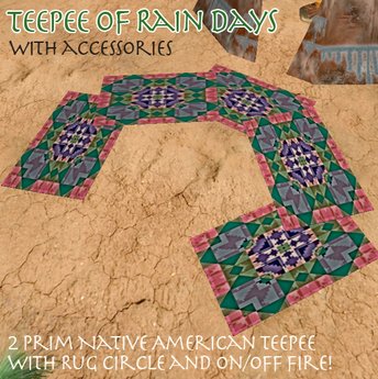 Second Life Marketplace - Teepee of Rain Days - Native American/tipi ...