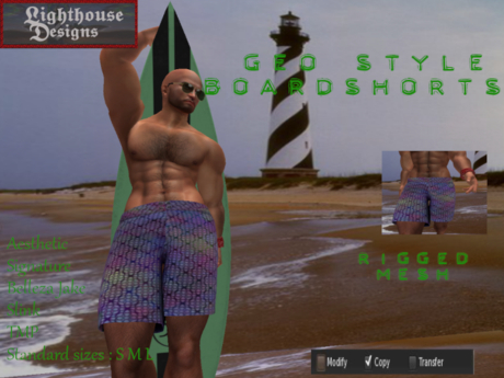 Second Life Marketplace - (LD) Board Shorts Geo