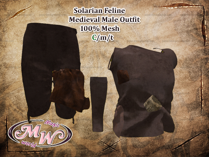 Second Life Marketplace - Solarian Feline Medieval Male outfit