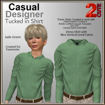 Second Life Marketplace - Casual Designer Tucked in Shirt [2cute] Lines ...
