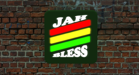 Second Life Marketplace - Jah Bless Neon Sign