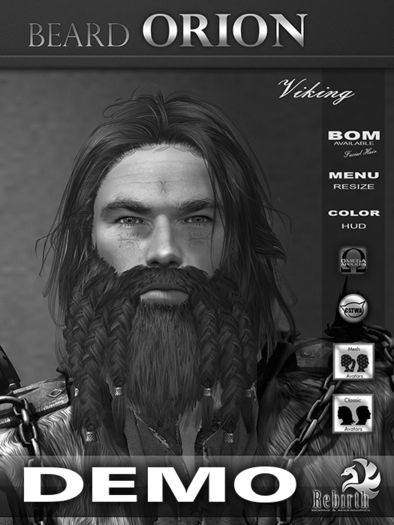 Second Life Marketplace - [//REBIRTH/]-BEARD_Orion-DEMO