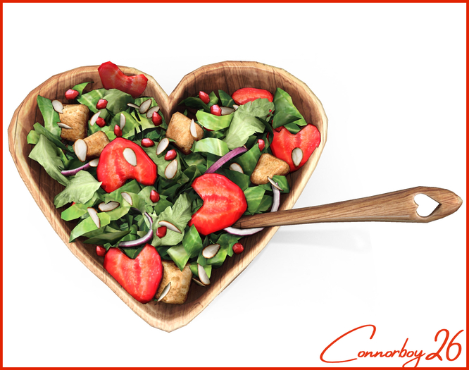 Second Life Marketplace - dust bunny . sweetheart lunch . strawberry salad