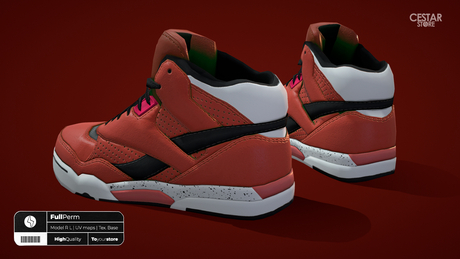 Second Life Marketplace - RED Sneakers - FULL PERM - Rigging Avatars
