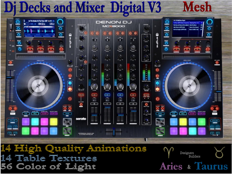 Second Life Marketplace - Deck + Dance Floor + Dj Boot and Digital ...