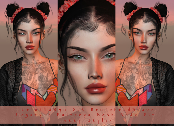 Second Life Marketplace - L'R LelutkaRynBentoHeadShape -M/L Fit- Azzy Style