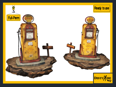 Second Life Marketplace - ::DisturbeD:: Old Gas Pump - FULL PERM MESH