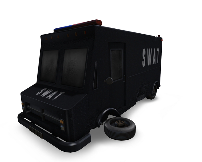 Second Life Marketplace - [Bad Unicorn] Totaled Swat Van (BOXED)