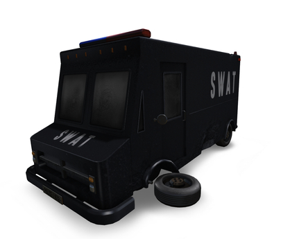 Second Life Marketplace - [Bad Unicorn] Totaled Swat Van (BOXED)