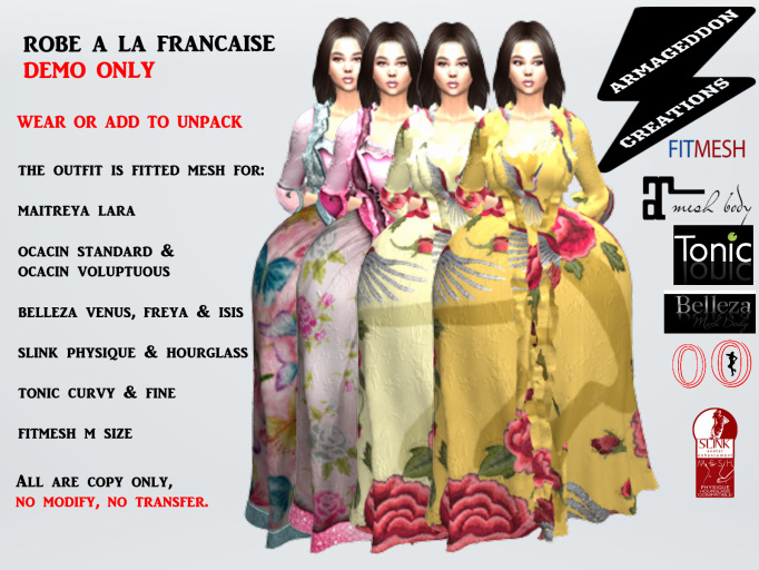 Second Life Marketplace - Robe A La Francaise DEMO