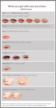 Second Life Marketplace - DeeTaleZ *DEMO* for GENUS SKINS HEADS SKIN ...