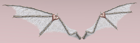 Second Life Marketplace - Valkyrie Designed Feathery Hearts Jinx Bat ...