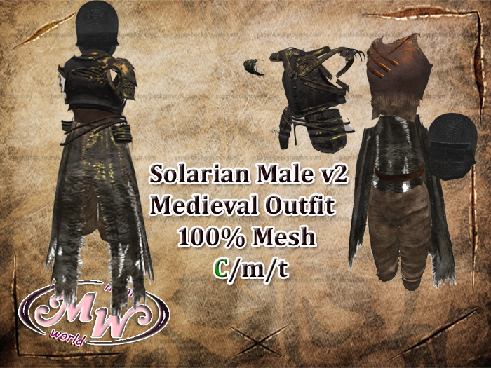 Second Life Marketplace - Solarian Male Medieval Outfit V2