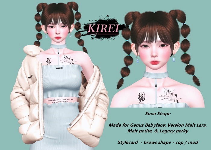 Second Life Marketplace - [KIREI] Sona Shape - Genus BabyFace (Mait ...