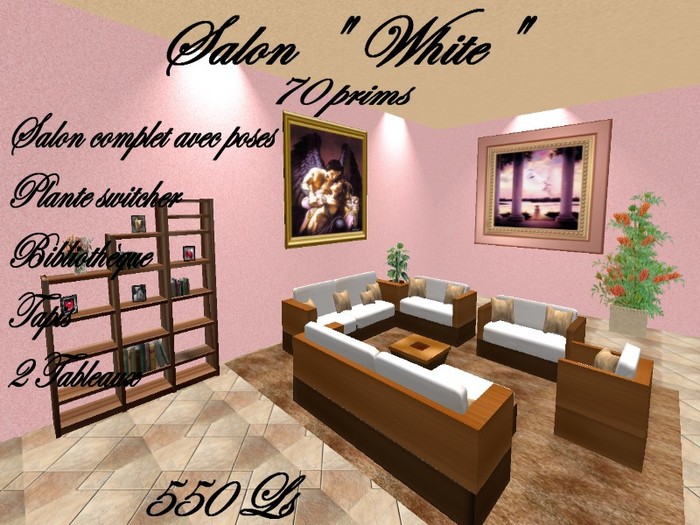 Second Life Marketplace - Salon "WHITE"