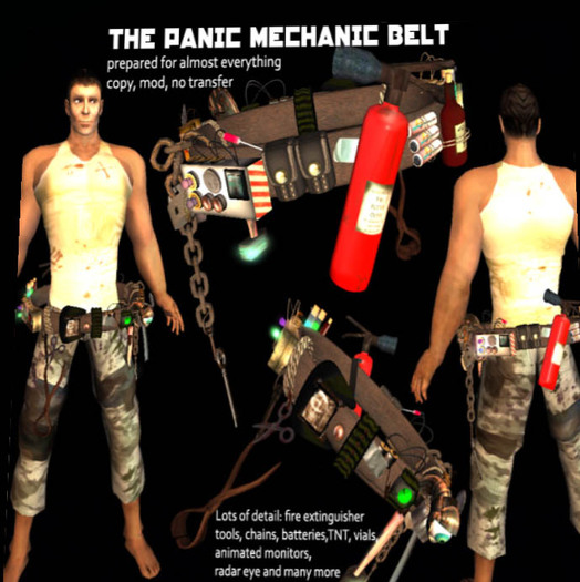 Second Life Marketplace - grim bros panic mechanic belt BOXED