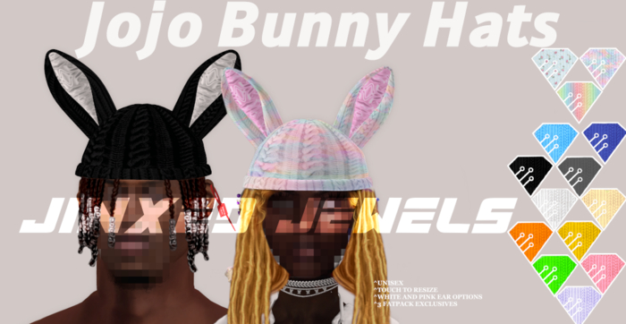 Second Life Marketplace - ^JJ^-Jojo Bunny Hat (FATPACK)