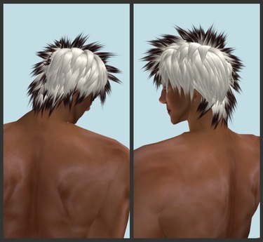 Second Life Marketplace - Ben Mens flexi hair mohawk in white with ...