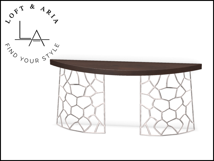 Second Life Marketplace - Loft & Aria - Shirley Console Table Silver