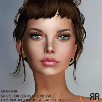 Second Life Marketplace - RR Katriyna Shape for Genus Strong Face Demo