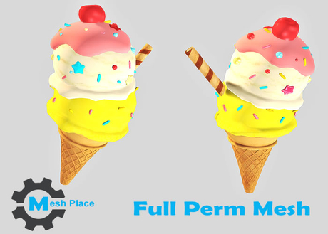 Second Life Marketplace - Mesh Place - Mango Vanilla Ice Cream - Full ...