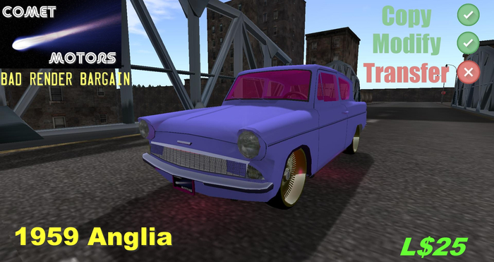 Second Life Marketplace - 1959 Anglia Tribute *BAD RENDER BARGAIN*