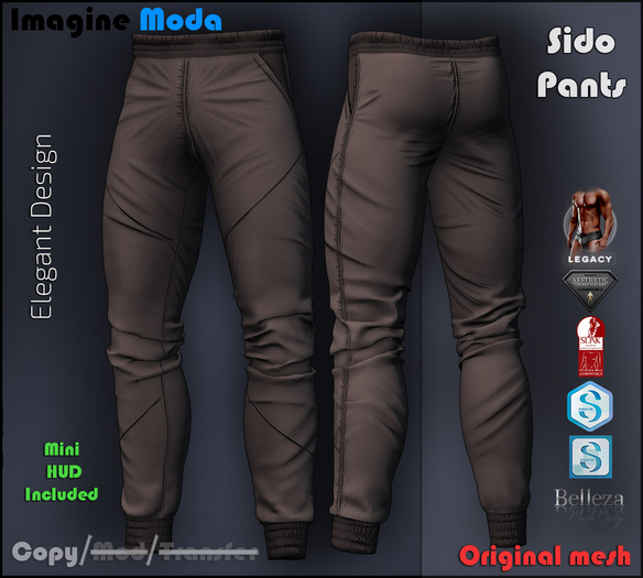 Second Life Marketplace - Sido Pants {Eclipse} Aesthetic, Gianni ...