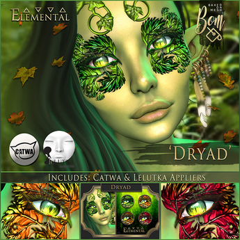 Second Life Marketplace - -Elemental- 'Dryad ' Makeup with BOM *AddMe