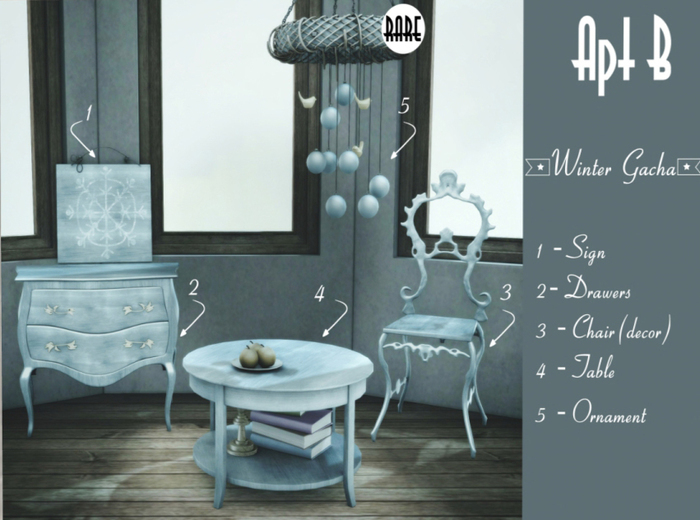 Second Life Marketplace - Apt B // Winter Gacha Table