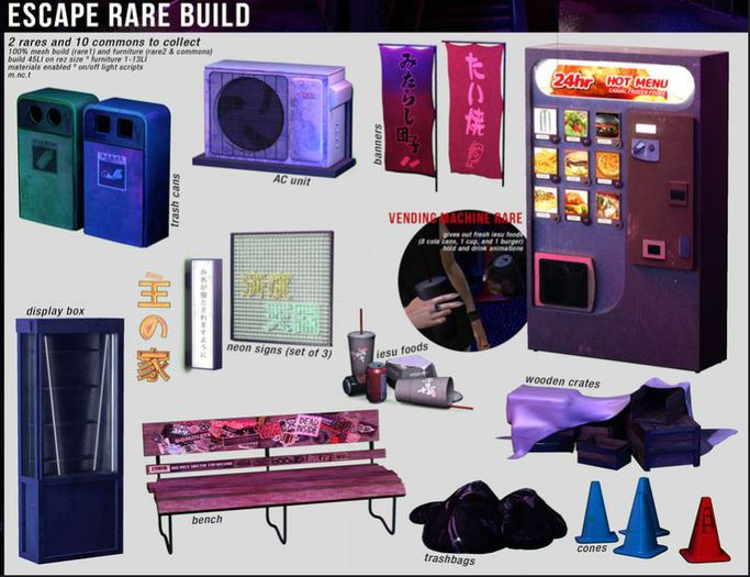 Second Life Marketplace - /anxiety/ escape neon signs COMMON