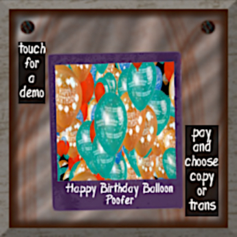 Second Life Marketplace - Happy Birthday Balloon Poofer