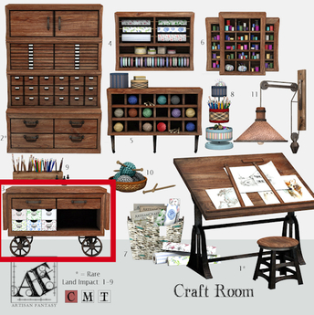 Second Life Marketplace - *AF* Craft Room 03 - Storage Table