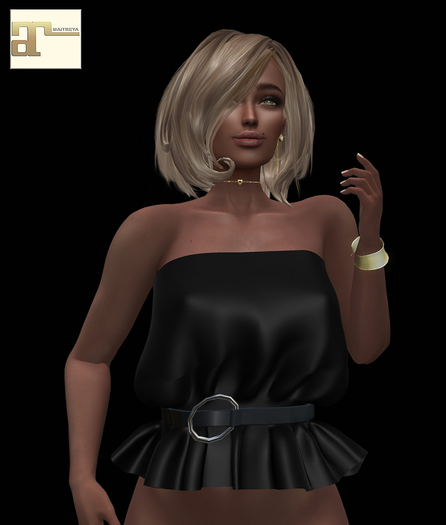 Second Life Marketplace - Belted Top Nicole N5 MAITREYA & MAITREYA PETITE