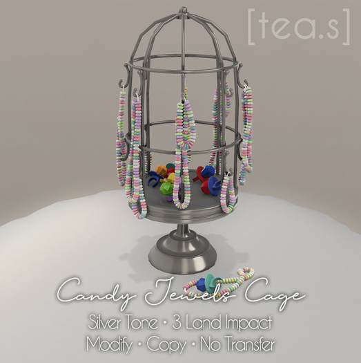 Second Life Marketplace - [tea.s] Candy Jewels Cage - Silver