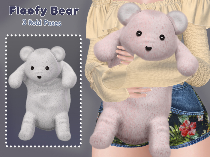 Second Life Marketplace - .:SourBubble:. Floofy Bear White