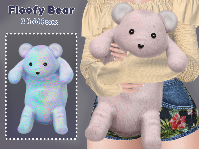Second Life Marketplace - .:SourBubble:. Floofy Bear Pastel