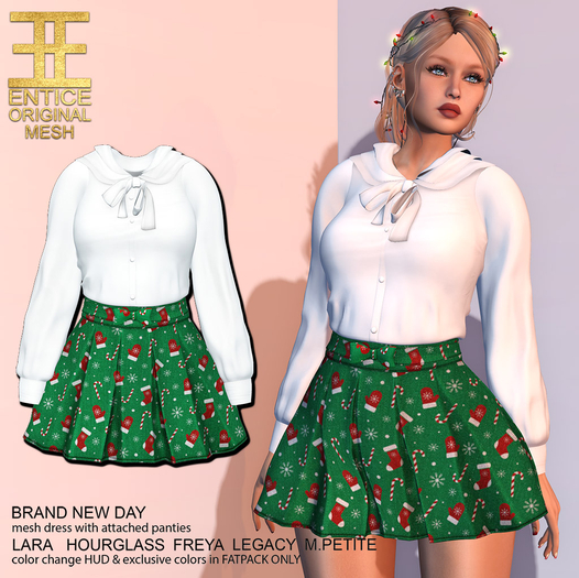 Second Life Marketplace - Entice - Brand New Day - Xmas - Green