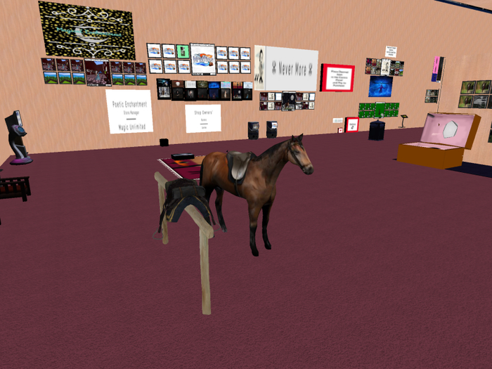 Second Life Marketplace - Horse and saddle on Hitch