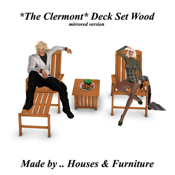 Second Life Marketplace - *The Clermont* Deck Set Wood