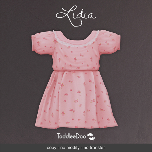 Second Life Marketplace - LeMomo: Lidia - Vintage Rose [Td-Fitted/Baby/Kid]